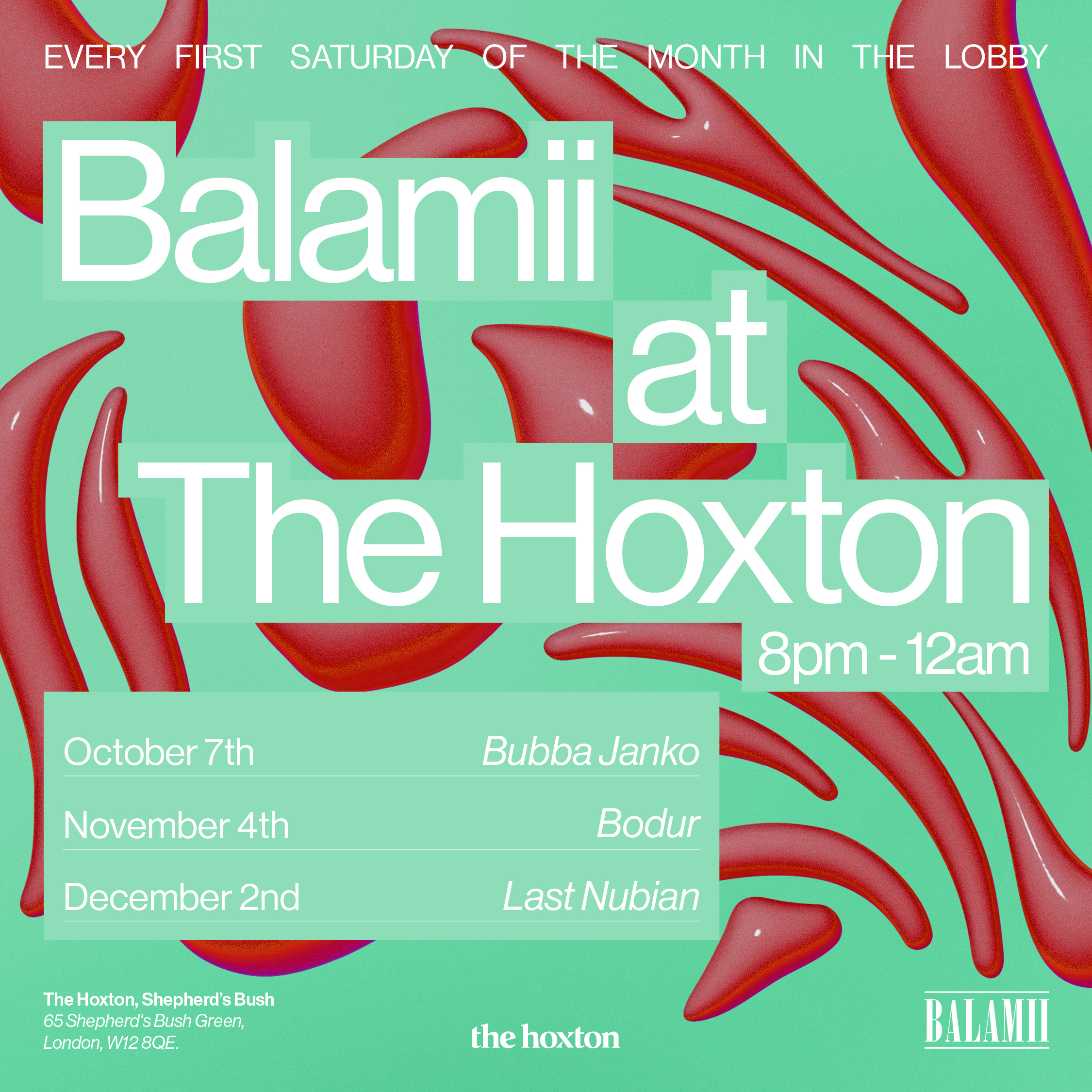 Balamii lobby residency continues at The Hoxton Hotel | Balamii